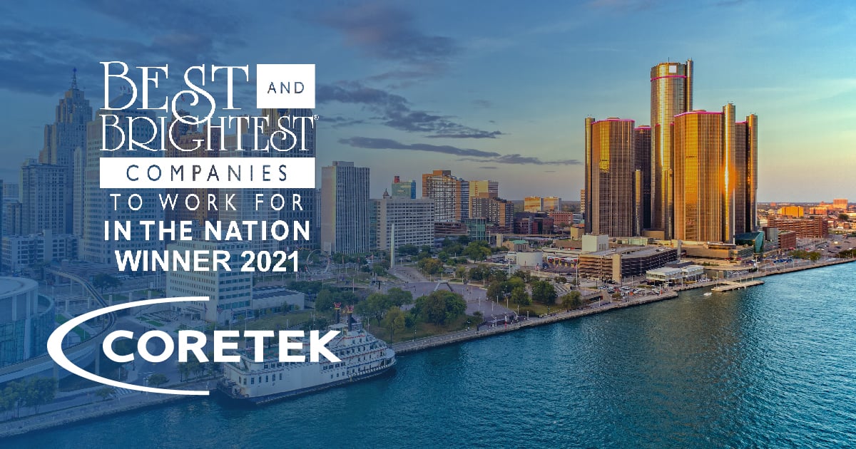 Coretek is a 2021 Best & Brightest Company to Work for Nationally